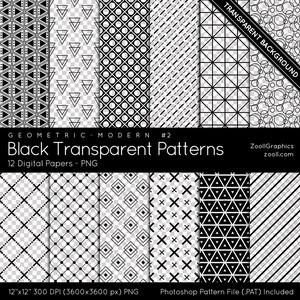 Black and Transparent Digital Papers BUNDLE, Over 100 Digital Papers ...