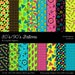 Neon Digital Papers BUNDLE, Digital Papers 12x12, PAT File Included ...
