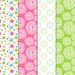 Colorful Spring Patterns, 20 Digital Papers (12“x12“), Photoshop ...