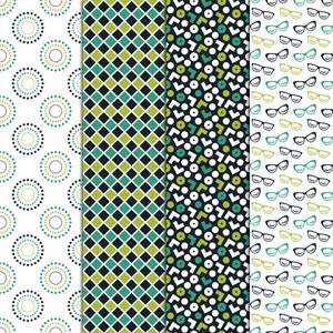 Green Hipster Patterns, 20 Digital Papers (12“x12“), Photoshop Pattern ...
