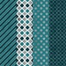 Teal & Silver Patterns, 20 Digital Papers 12x12, Seamless, Photoshop ...