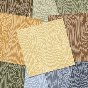 Wood Texture Digital Papers, 20 Digital Papers 12“x12“, Tree Rings ...