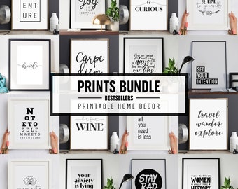 Digital Prints BUNDLE, 16 Posters, Inspirational Printable Quotes ...