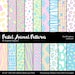 Pastel Animals Patterns, 18 Digital Papers (12“x12“), Photoshop Pattern ...