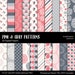Pink and Gray/grey Patterns Digital Paper 20 Digital Papers - Etsy