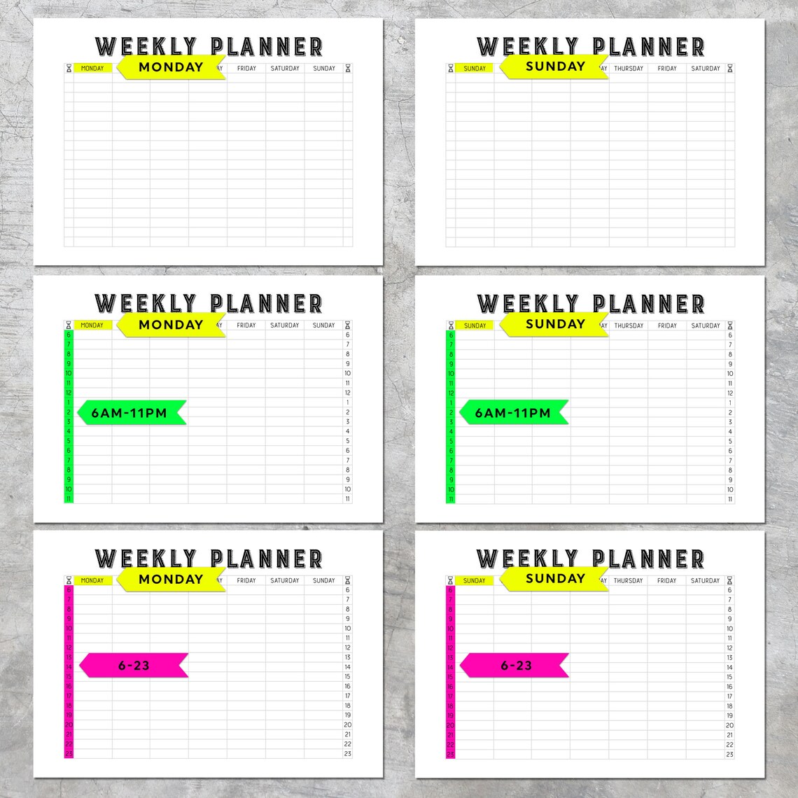 Weekly Planner A4 Printable Daily Planner By Hour Printable | Etsy