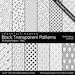 Black and Transparent Digital Papers BUNDLE, Over 100 Digital Papers ...