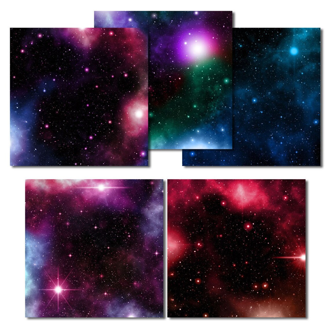 Night Sky Digital Papers Galaxy Background Space Universe - Etsy