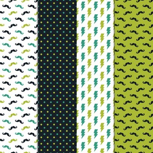 Green Hipster Patterns, 20 Digital Papers (12“x12“), Photoshop Pattern ...