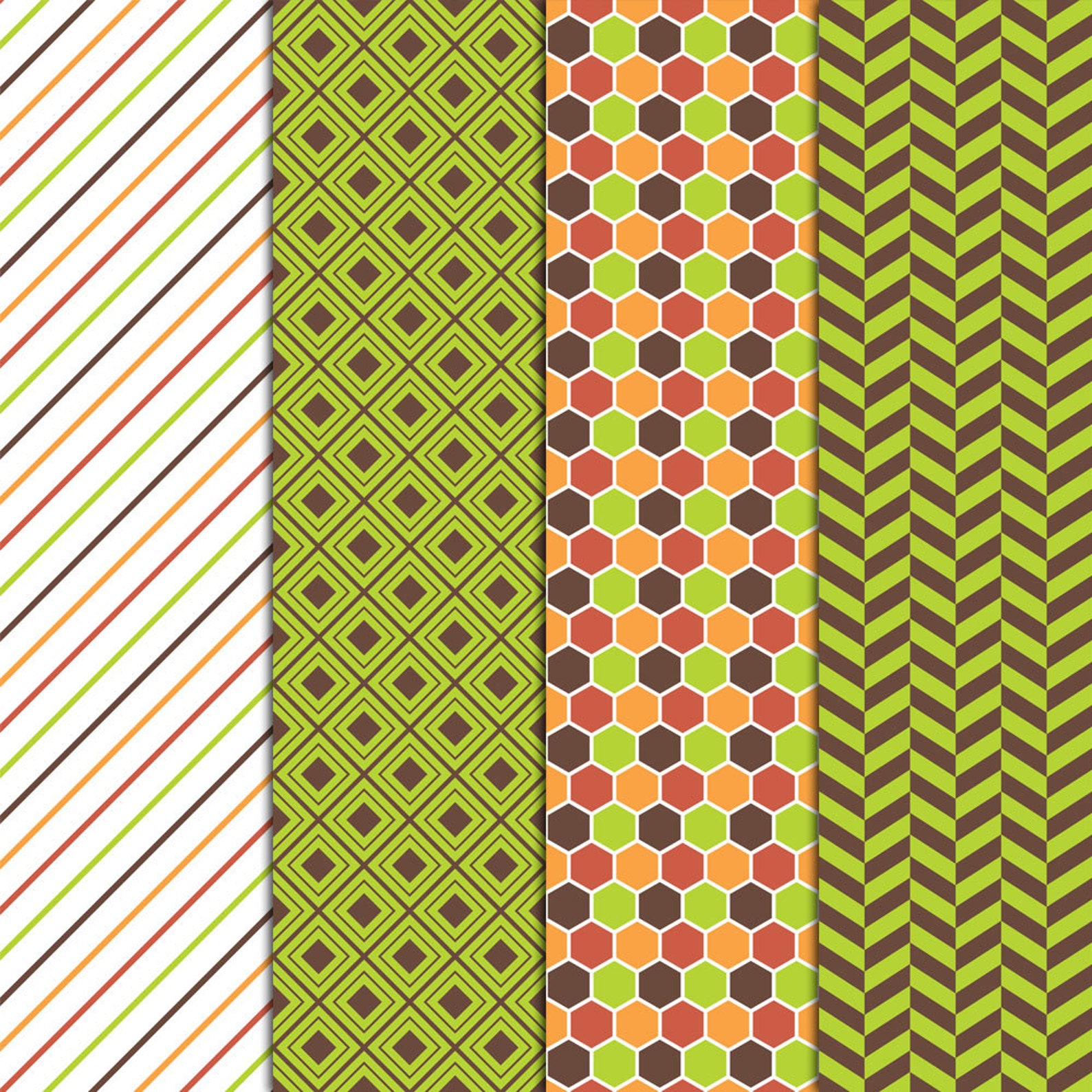 Earth Colors Patterns 20 Digital Papers 12x12 Bohemian - Etsy