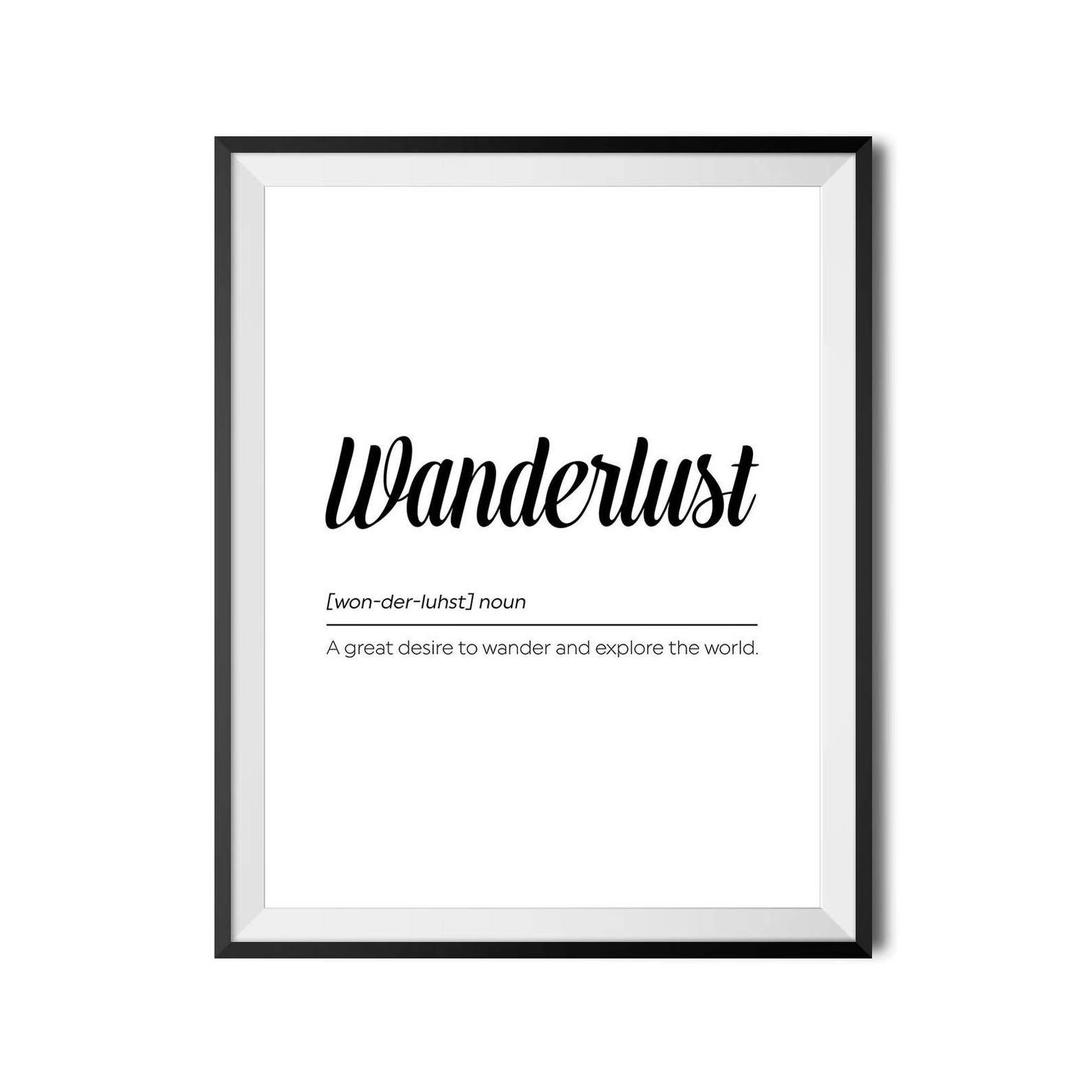 Wanderlust Printable Art Wanderlust Definition Travel Print - Etsy