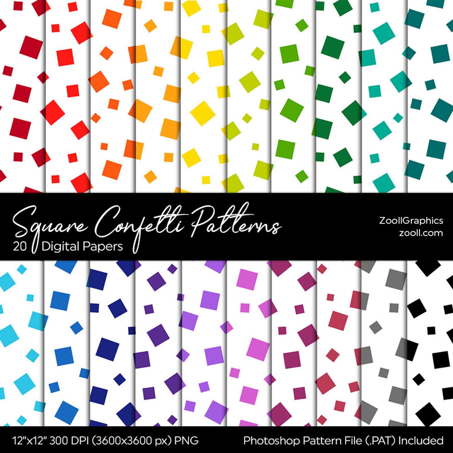 Colorful Confetti Digital Papers BUNDLE Over 130 Digital - Etsy