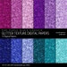 Glitter Texture Digital Papers – Pink, Purple, Blue & Turquoise, 12 ...