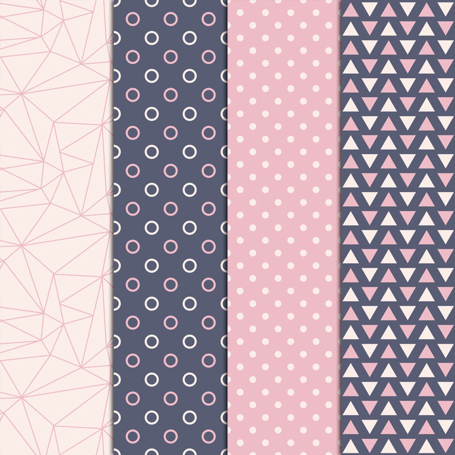 Purple And Pink Patterns 20 Digital Papers 12x12 | Etsy