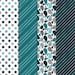 Teal & Silver Patterns, 20 Digital Papers 12x12, Seamless, Photoshop ...
