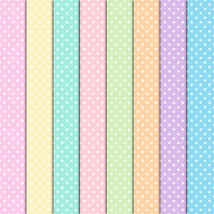 Pastel Dots and Stripes Patterns, 32 Digital Papers 12x12, Seamless ...