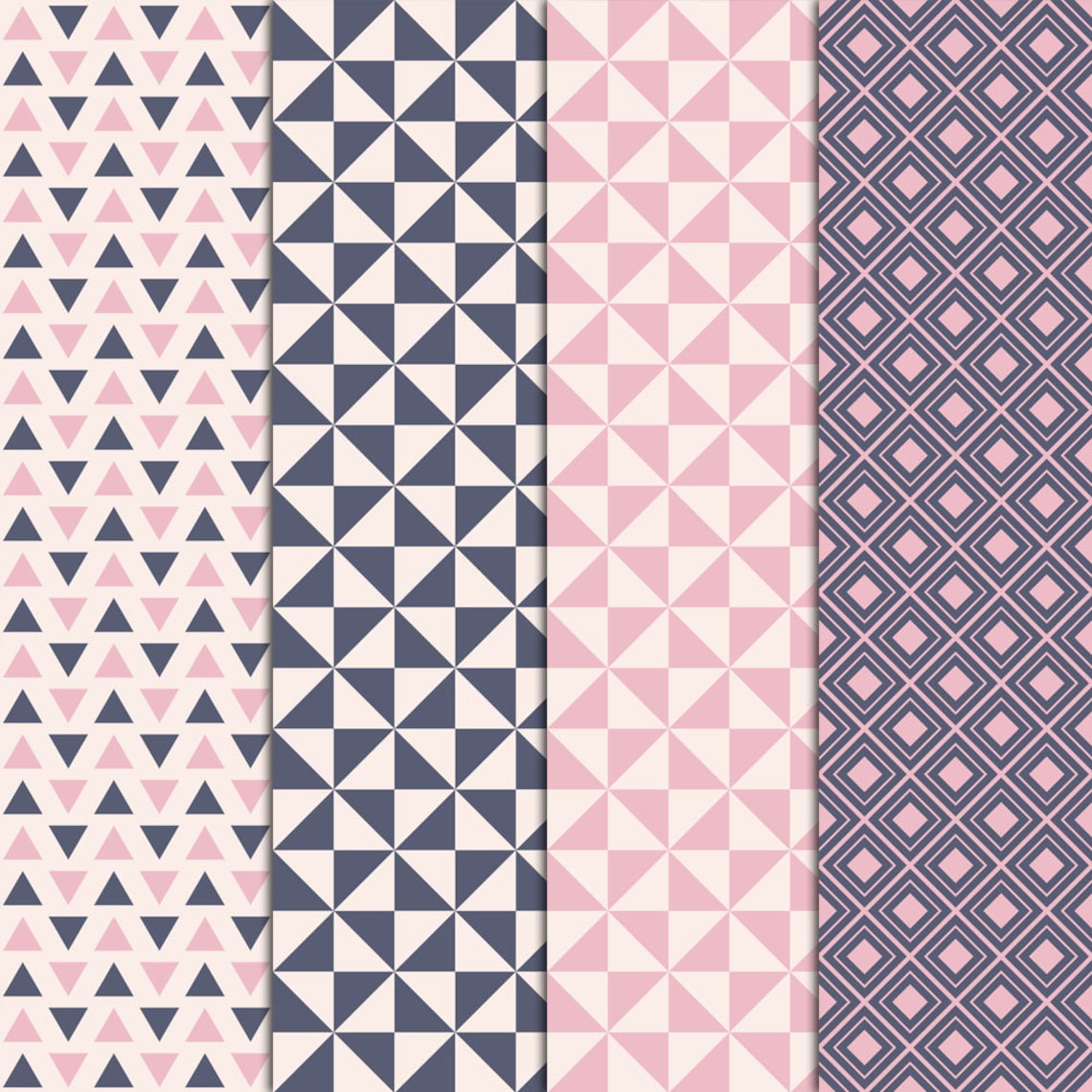 Purple And Pink Patterns 20 Digital Papers 12x12 | Etsy