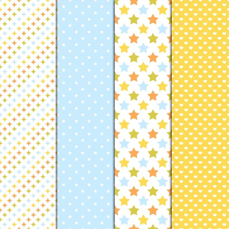 Happy and Colorful Patterns 20 Digital Papers | Etsy