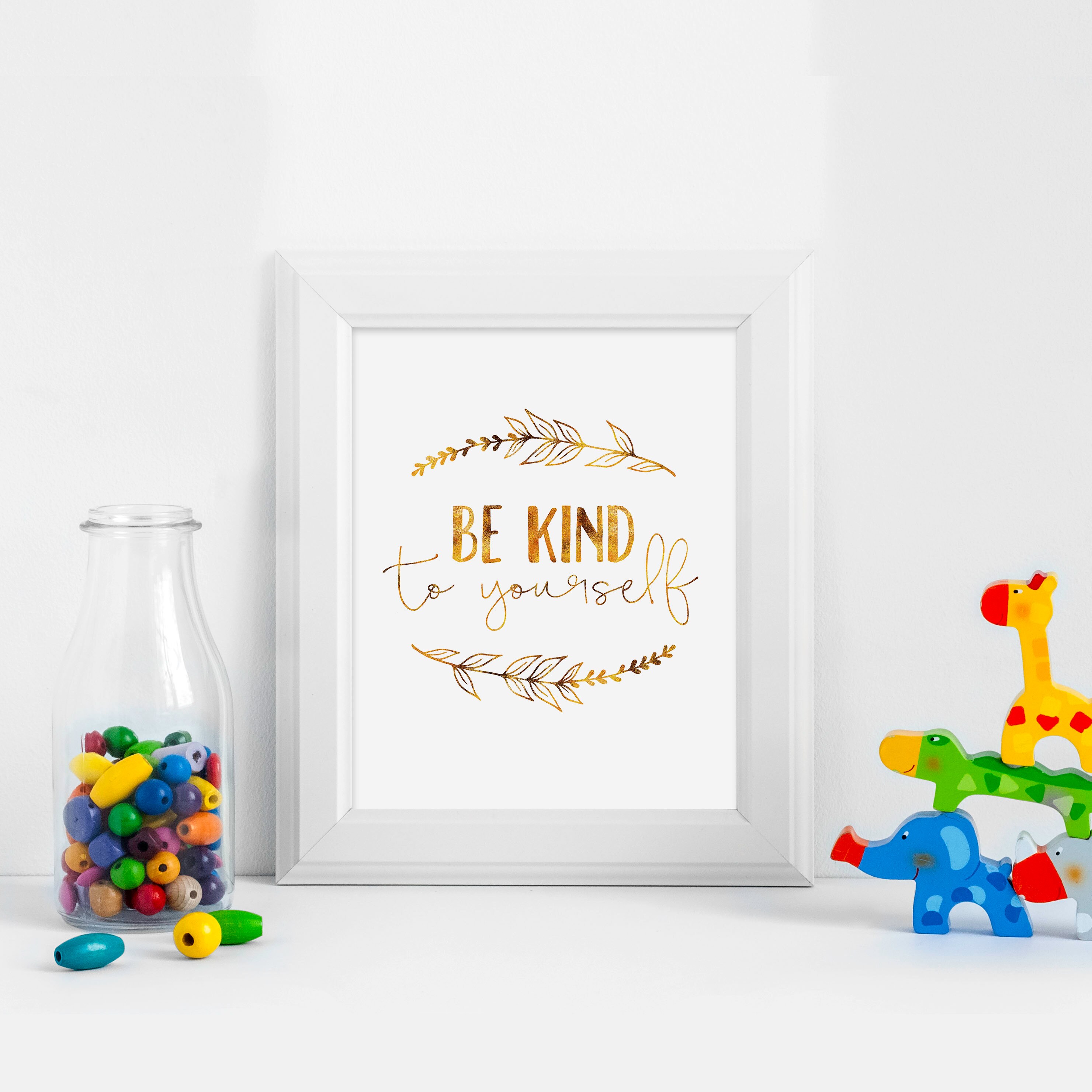 Be Kind To Yourself Self love Printable Art Quote | Etsy