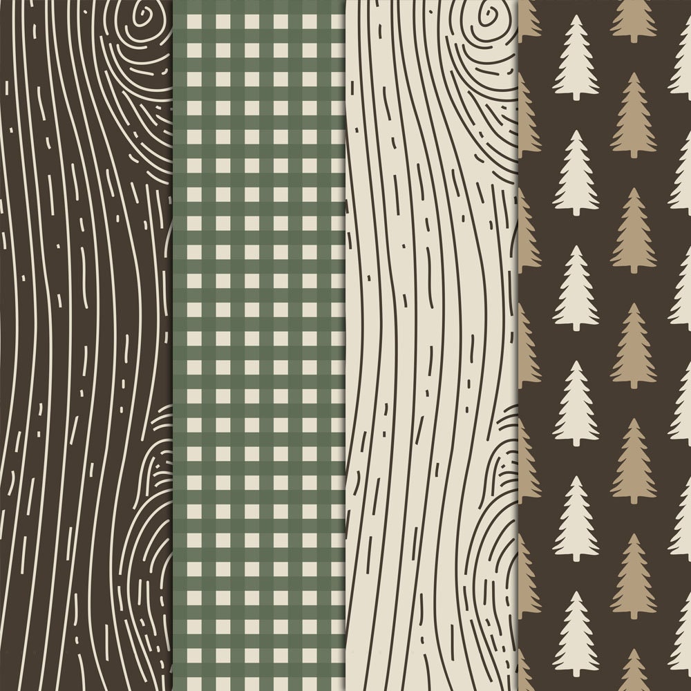 Forest Digital Papers Autumn Leaves Fall Scrapbooking Paper - Etsy