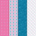 Pink and Blue Patterns, 20 Digital Papers 12x12, Pattern File PAT ...