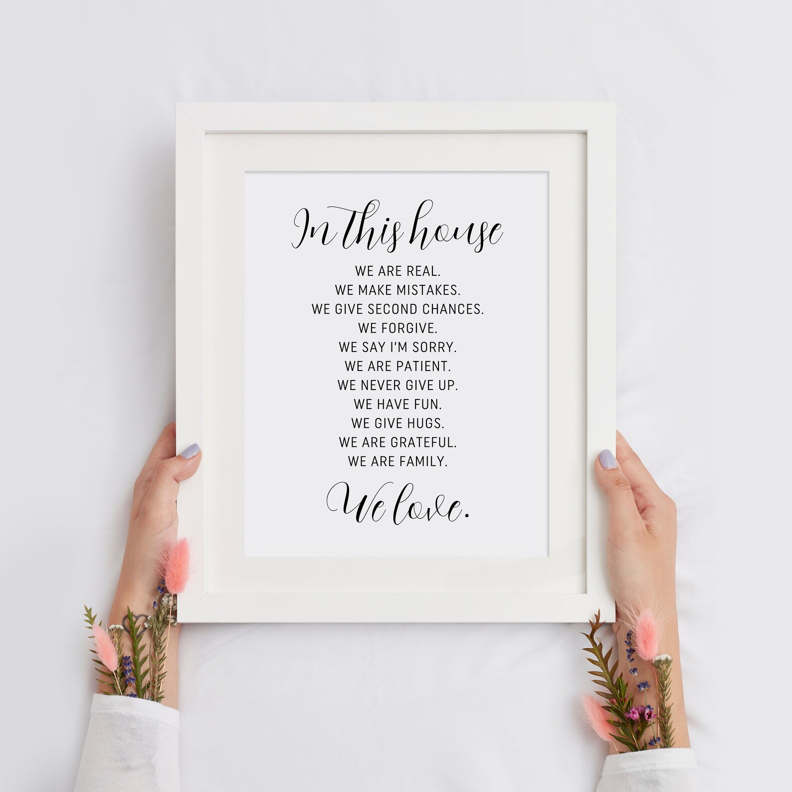 In This House Print in This House Sign House Rules Poster - Etsy