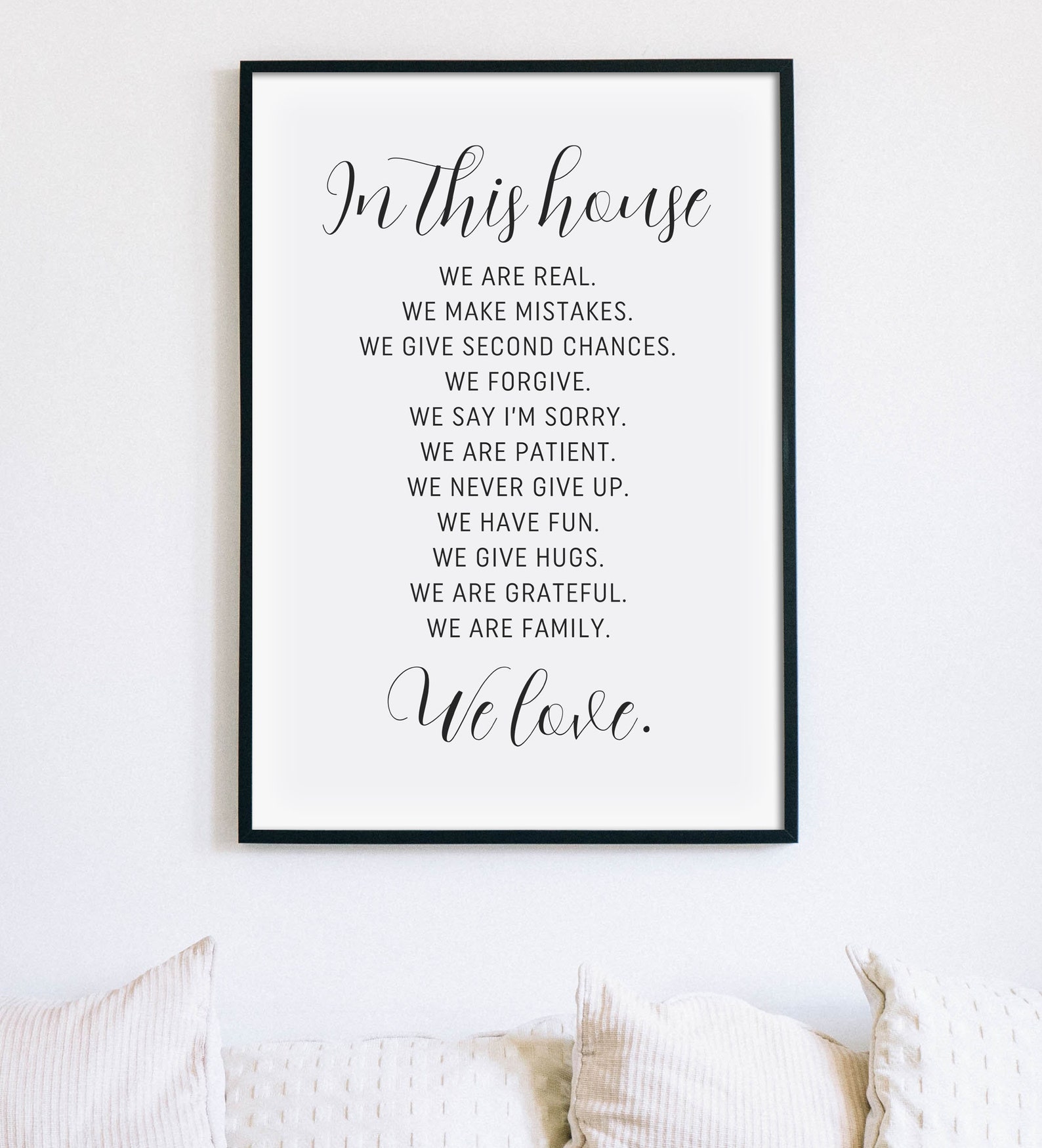 In This House Print in This House Sign House Rules Poster - Etsy