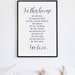 In This House Print, in This House Sign, House Rules Poster, Living ...