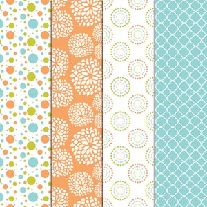 Playful Pastel Spring Patterns, Digital Paper, 20 Digital Papers (12 ...