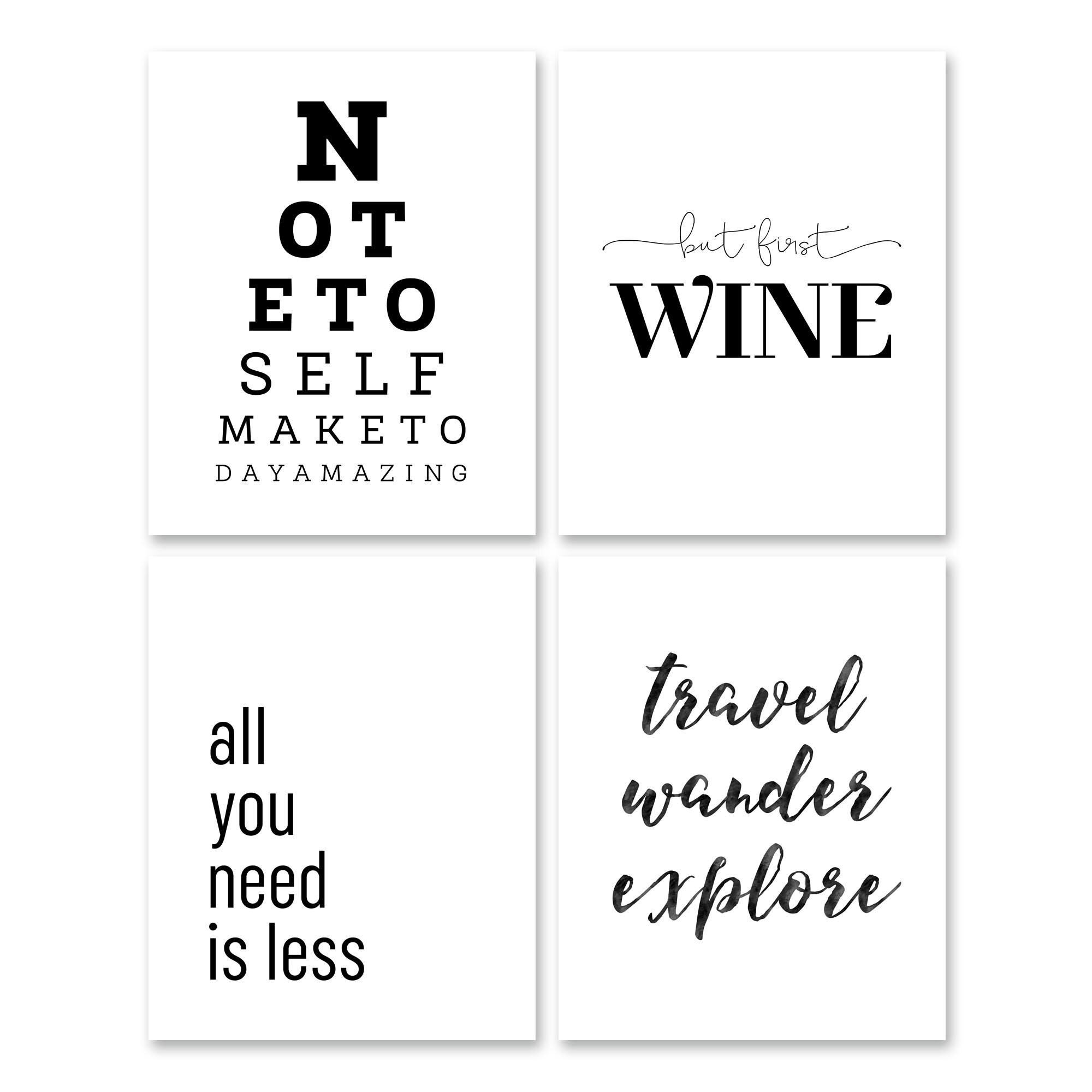 Digital Prints BUNDLE 16 Posters Printable Quotes Wall Art | Etsy