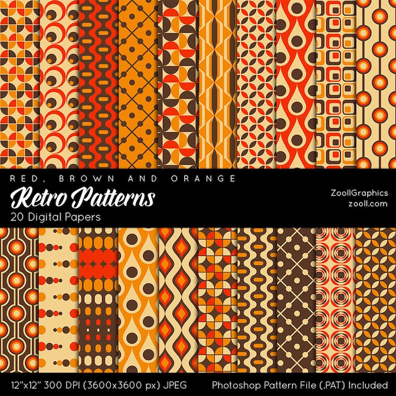 Retro Pattern - Etsy