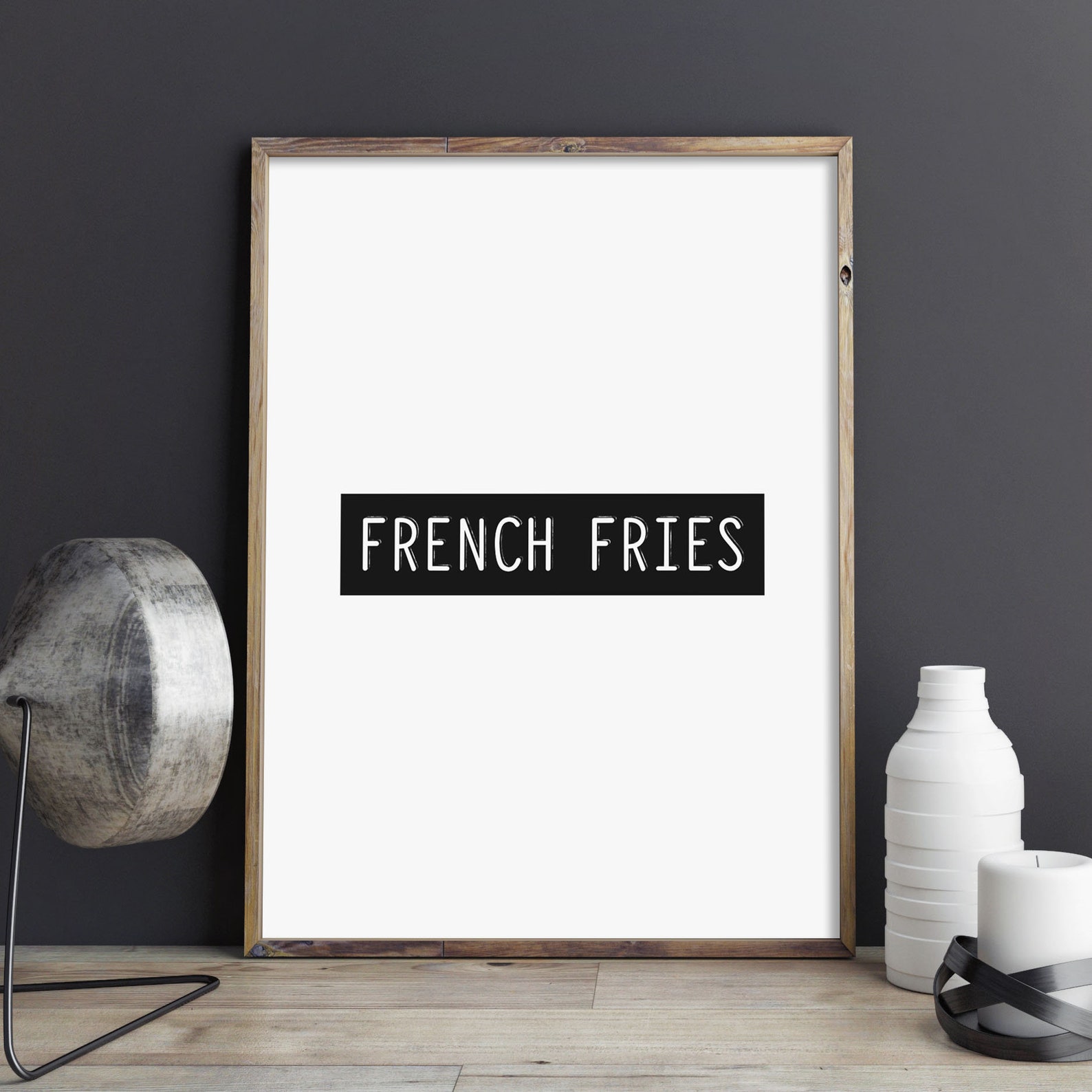 French Fries Printable Art Scandinavian Print Modern | Etsy
