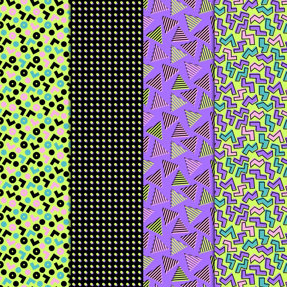 80's Retro Patterns 80's/90's Patterns 16 - Etsy