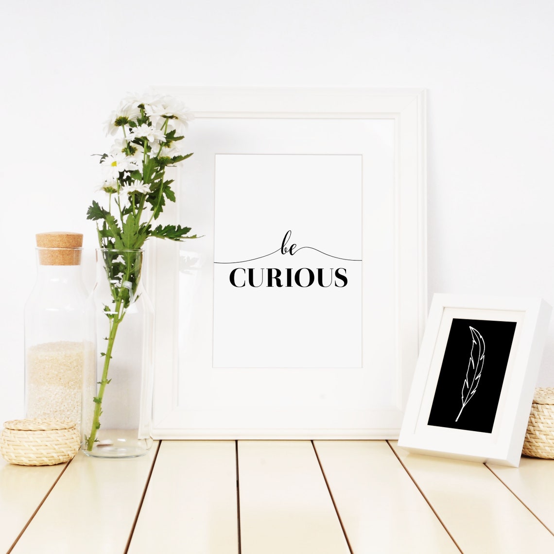 Be Curious Printable Wall Art Inspirational Poster | Etsy