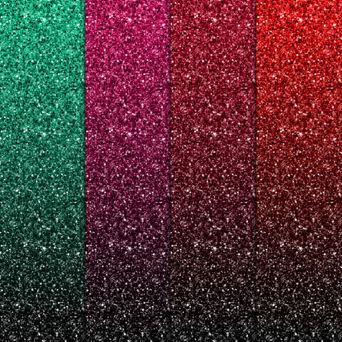 Black Ombre Glitter Digital Papers, Colorful Papers, Gradient Glitter ...