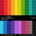 Lines Patterns, 20 Digital Papers 12“x12“, PAT File Included, Rainbow ...