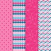 Pink and Blue Patterns, 20 Digital Papers 12x12, Pattern File PAT ...