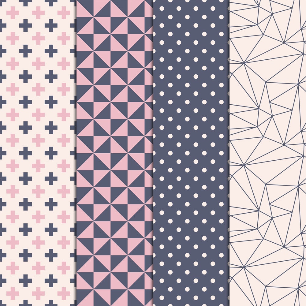 Purple And Pink Patterns 20 Digital Papers 12x12 | Etsy