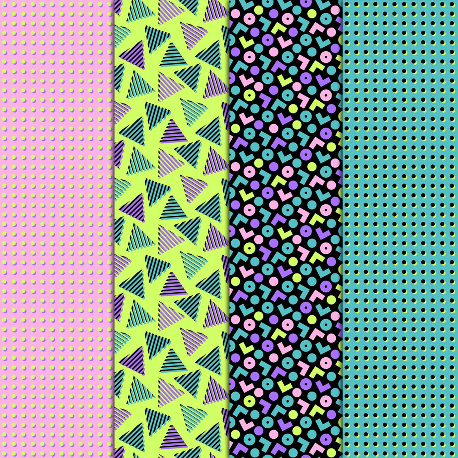 80's Retro Patterns 80's/90's Patterns 16 - Etsy