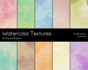 Watercolor Digital Paper Textures Instant Download Textures - Etsy