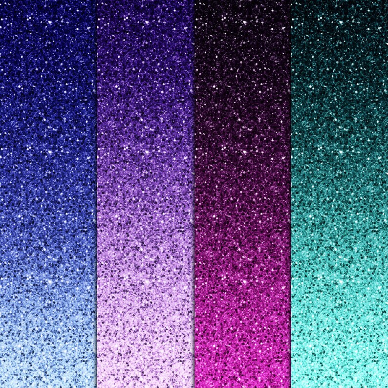 Gradient Glitter Digital Papers Scrapbooking Papers Ombre | Etsy