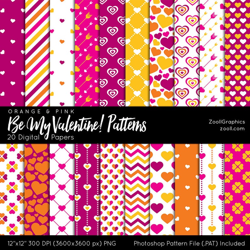 Be My Valentine BUNDLE Over 150 Digital Papers - Etsy
