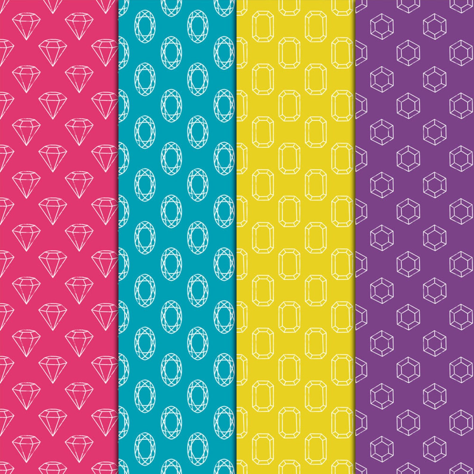 Diamonds Patterns Digital Paper 20 Digital Papers 12x12 - Etsy