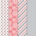 Pink and Gray/grey Patterns Digital Paper 20 Digital Papers - Etsy