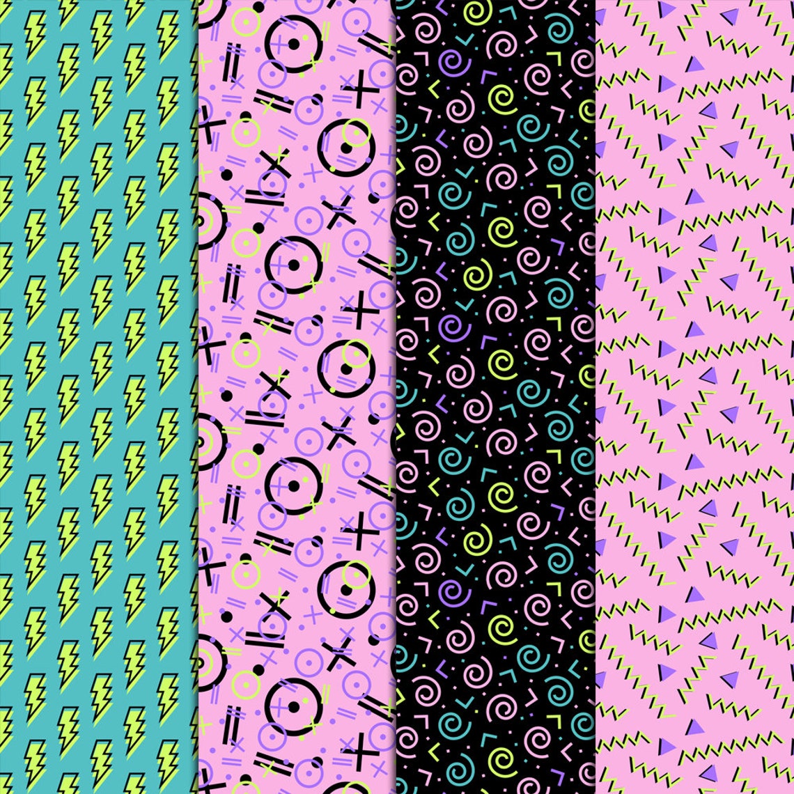 80's Retro Patterns 80's/90's Patterns 16 - Etsy