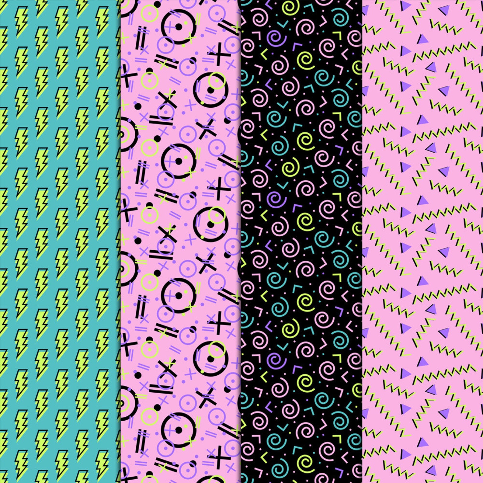80's Retro Patterns 80's/90's Patterns 16 - Etsy