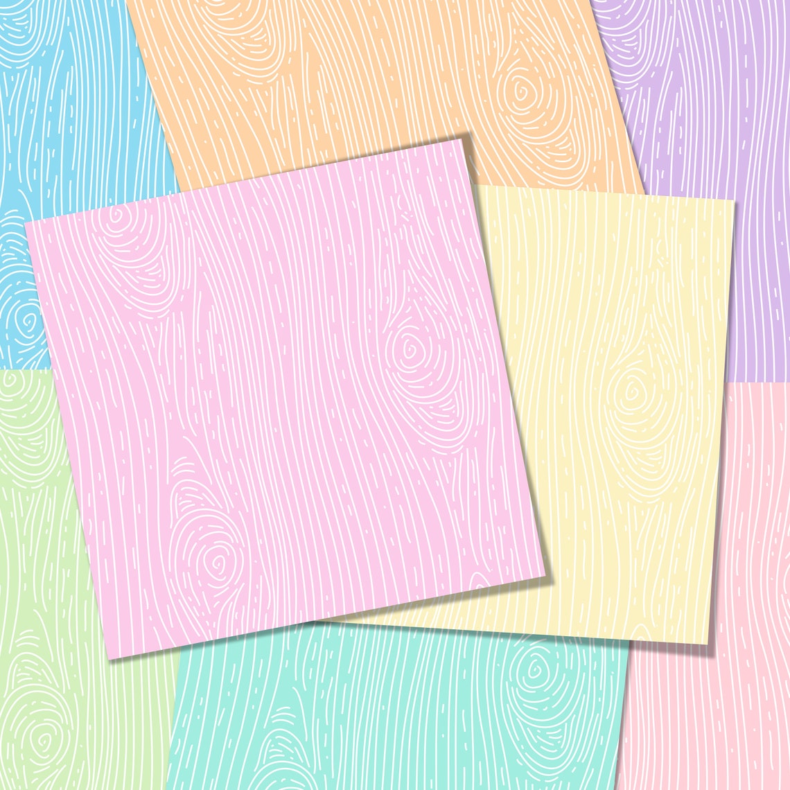 Pastel Wood Texture Digital Papers 16 Digital Papers 12x12 - Etsy