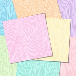 Pastel Wood Texture Digital Papers, 16 Digital Papers 12“x12“, Tree ...
