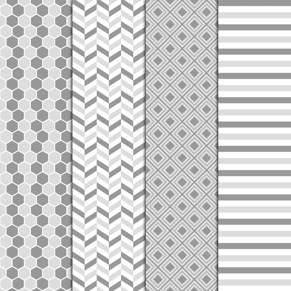 Grey Patterns 20 Digital Papers 12x12pattern File PAT - Etsy UK