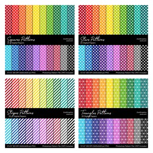 Rainbow Digital Papers BUNDLE, Over 300 Digital Papers 12“x12“, Rainbow ...